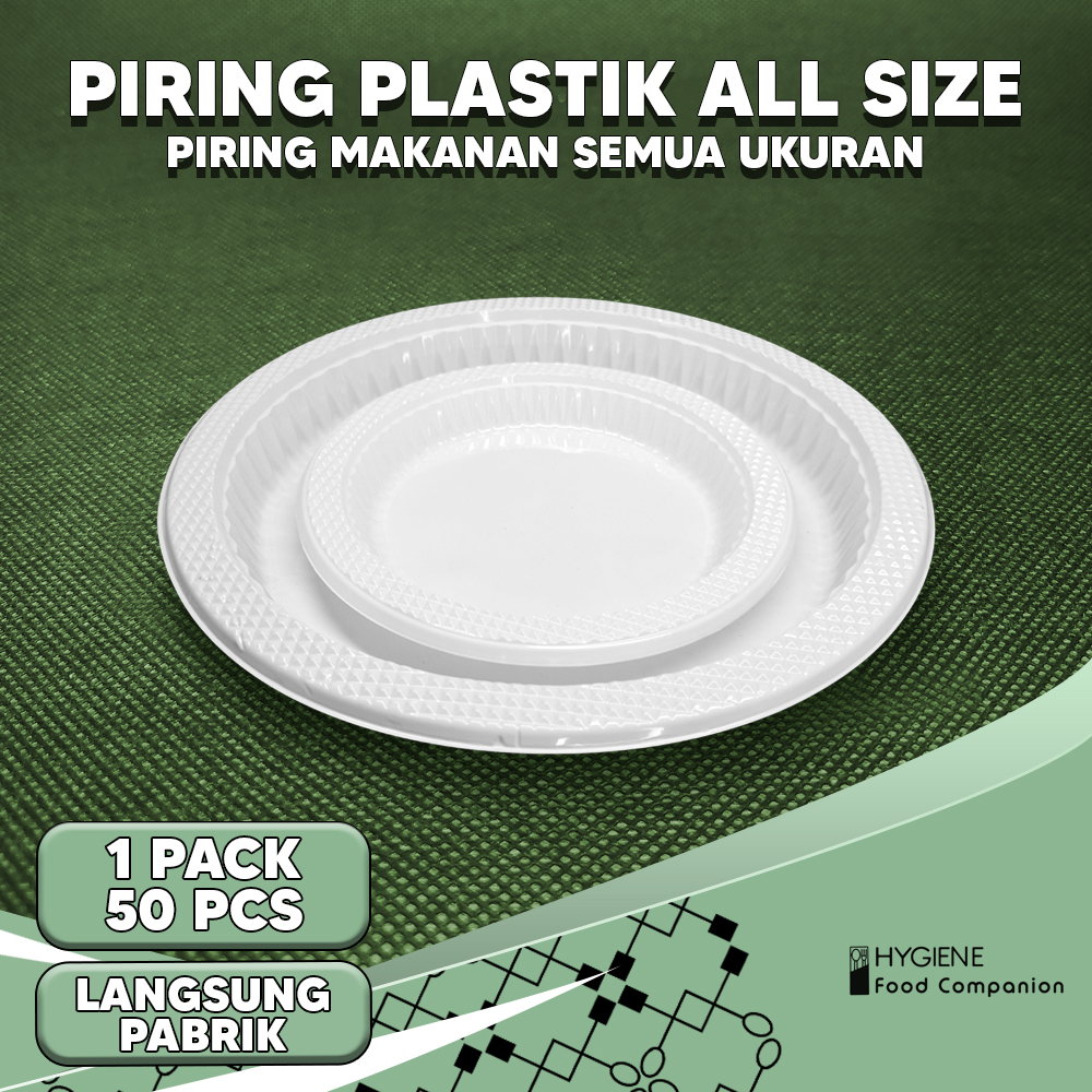 Jual Piring Mika Plastik Sekali Pakai P6 P9 / Piring Sekali pakai Putih ...