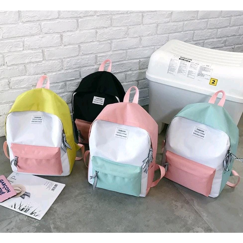 Jual Tas Ransel Mini Wanita / Tas Gendong Sekolah / Backpack Fashion Korean | Shopee Indonesia