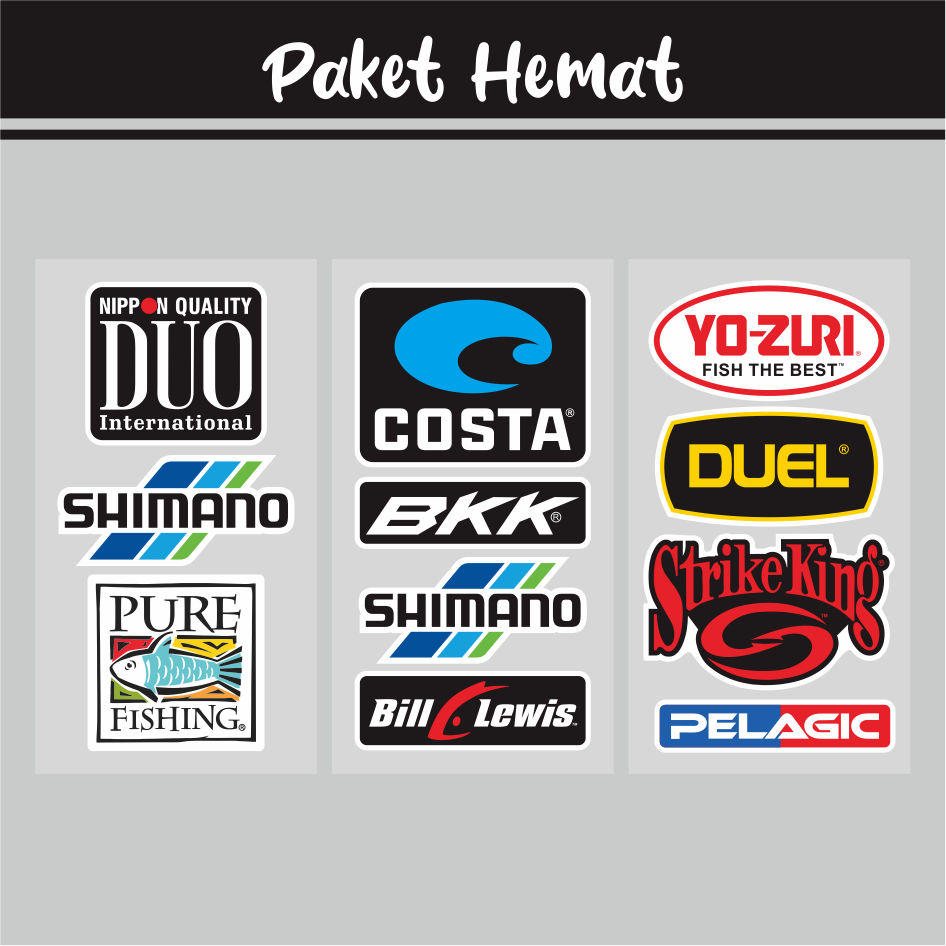 Jual Paket Sticker Cutting Pancing Jigging Casting Mancing Fishing ...