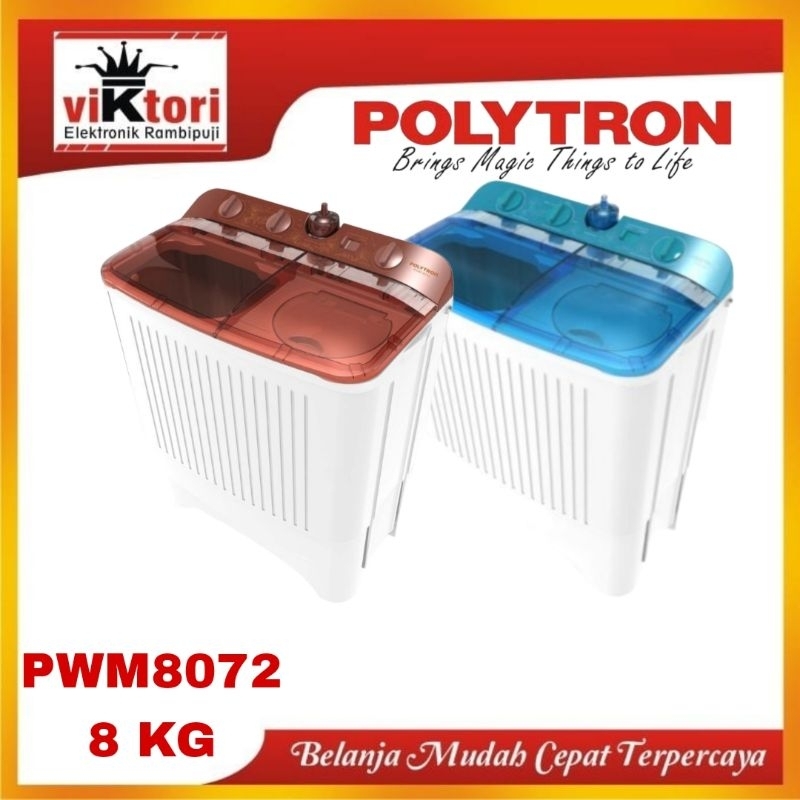 Jual MESIN CUCI POLYTRON PWM8072 / MESIN CUCI POLYTRON 8 KG / MESIN ...