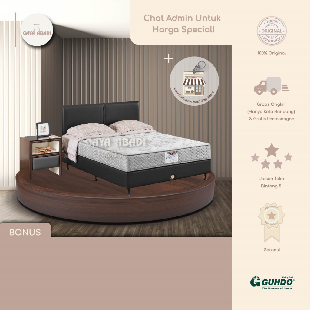 Jual Springbed Guhdo New Prima Set Atlantik / Set Kasur New Prima - Guhdo Springbed | Shopee ...