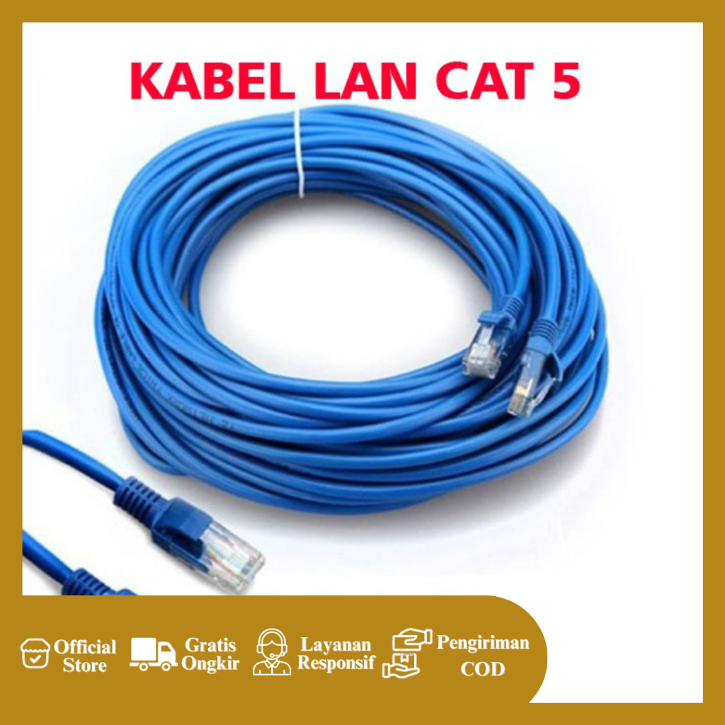Jual Kabel RJ45 LAN ETHERNET 50M CAT 5 / Kabel UTP 50 Meter Pabrikan ...