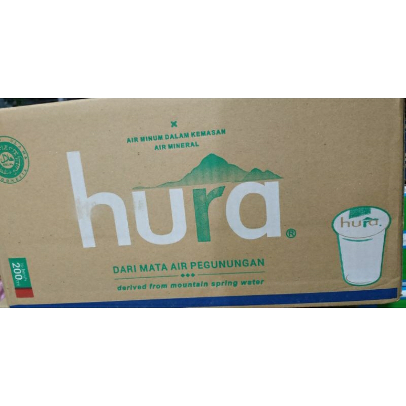 Jual Hura Air Mineral Gelas 200 ml 1 Dus Isi 24 Cup | Shopee Indonesia