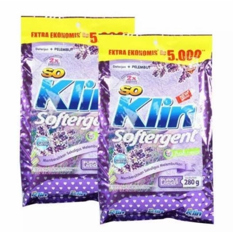 Jual So Klin Softergent Bubuk / Detergen Bubuk SoKlin 5000 215gr ...