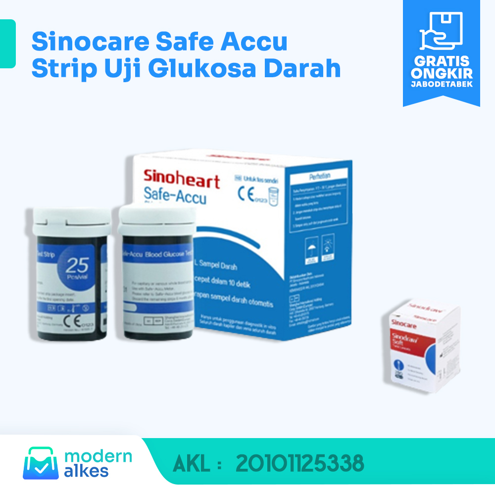 Jual Sinocare Safe AQ UG Strip Uji Glukosa Darah (50 Strip) | Shopee ...