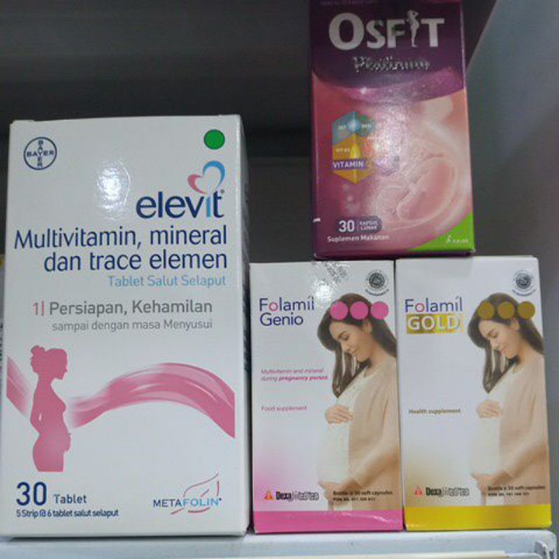 Jual ELEVIT FOLAMIL GENIO OSFOT PLATINUM PREGNANCY MULTIVITAMIN ...