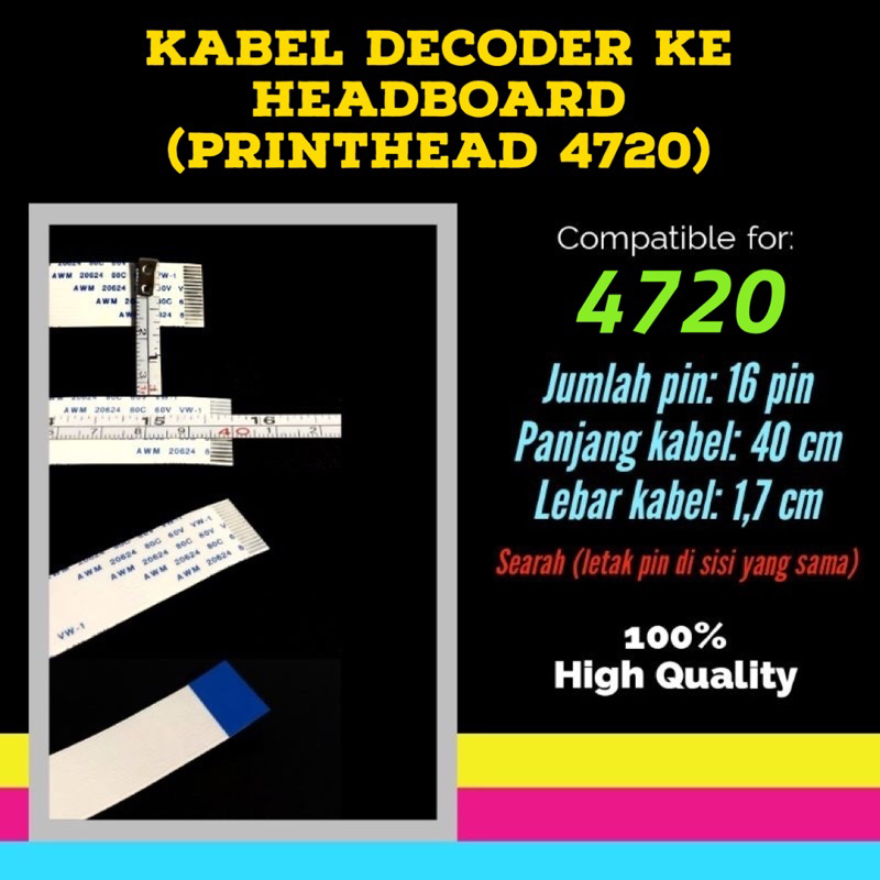 Jual Kabel FFC 16Pin Decoder ke Headboard (Print Head 4720) | Shopee ...