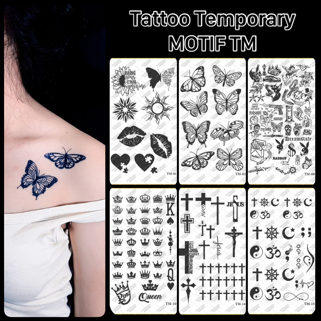 Jual Tatomaniajkt-Tato Motif Tato Mini / Tato temporer seri TM / Tato ...