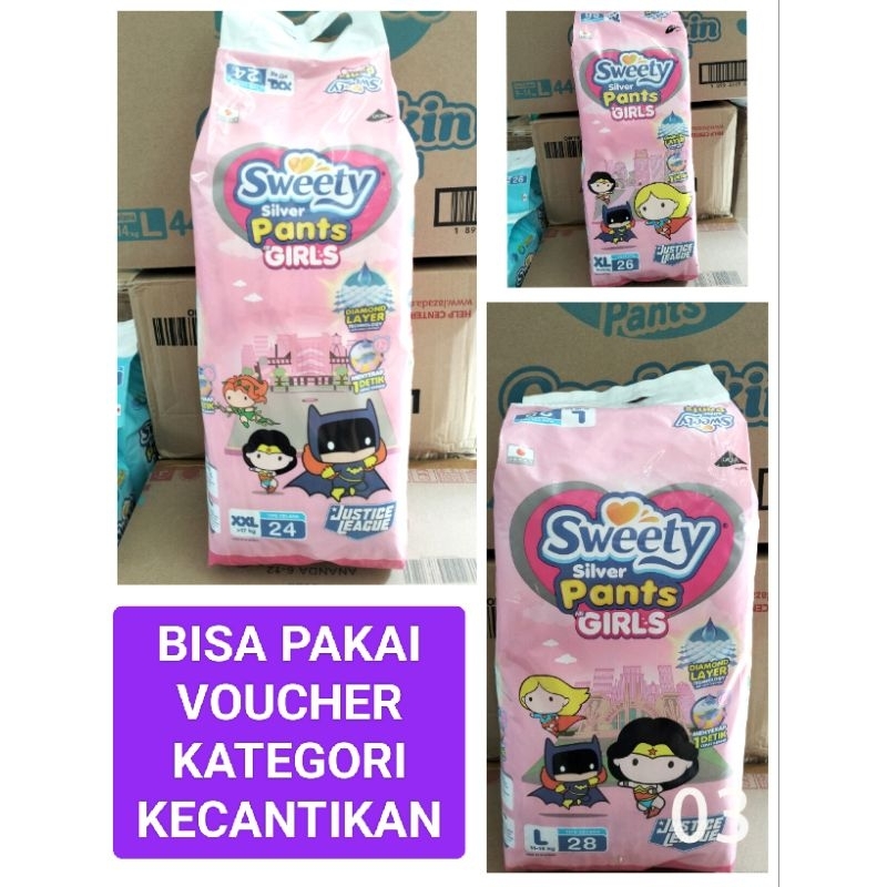 Jual Sweety silver pants girl M30 L28 XL26 XXL24 | Shopee Indonesia