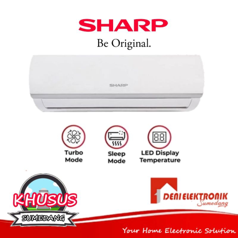 Jual AC Split Sharp 1/2 PK Air Conditioner Standard (KHUSUS SUMEDANG ...