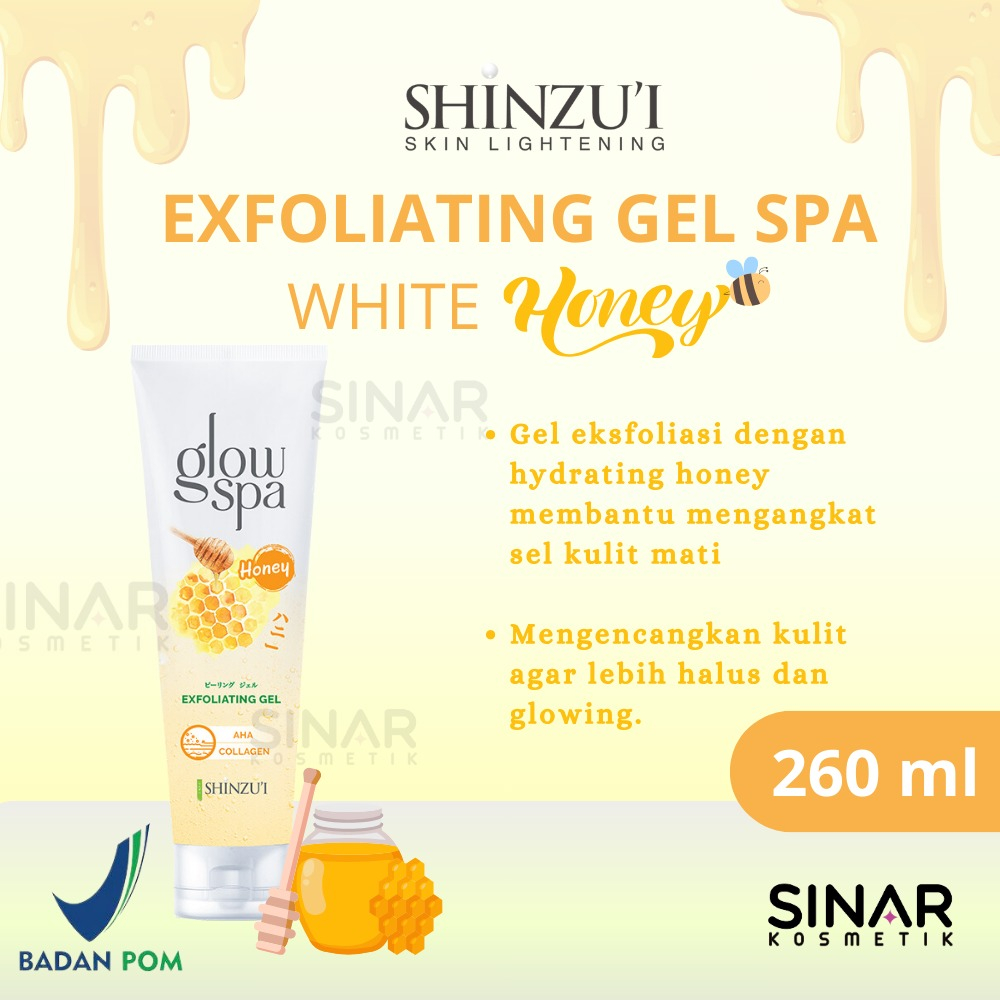 Jual Shinzui Glow Spa Exfoliating Gel Ichigo / Cica / Honey - 130ml ...