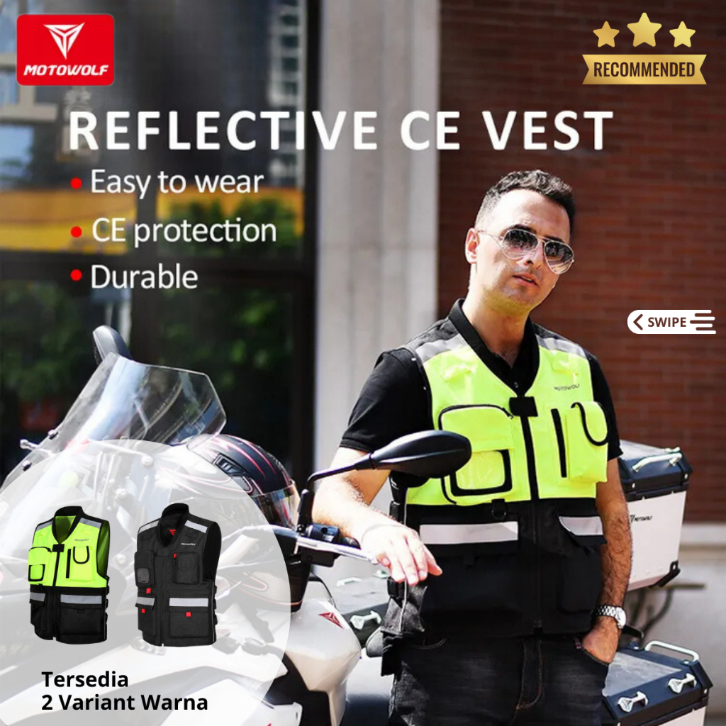 Jual Vest Motor Motowolf Rompi Motor Touring Rompi Safety Premium ...