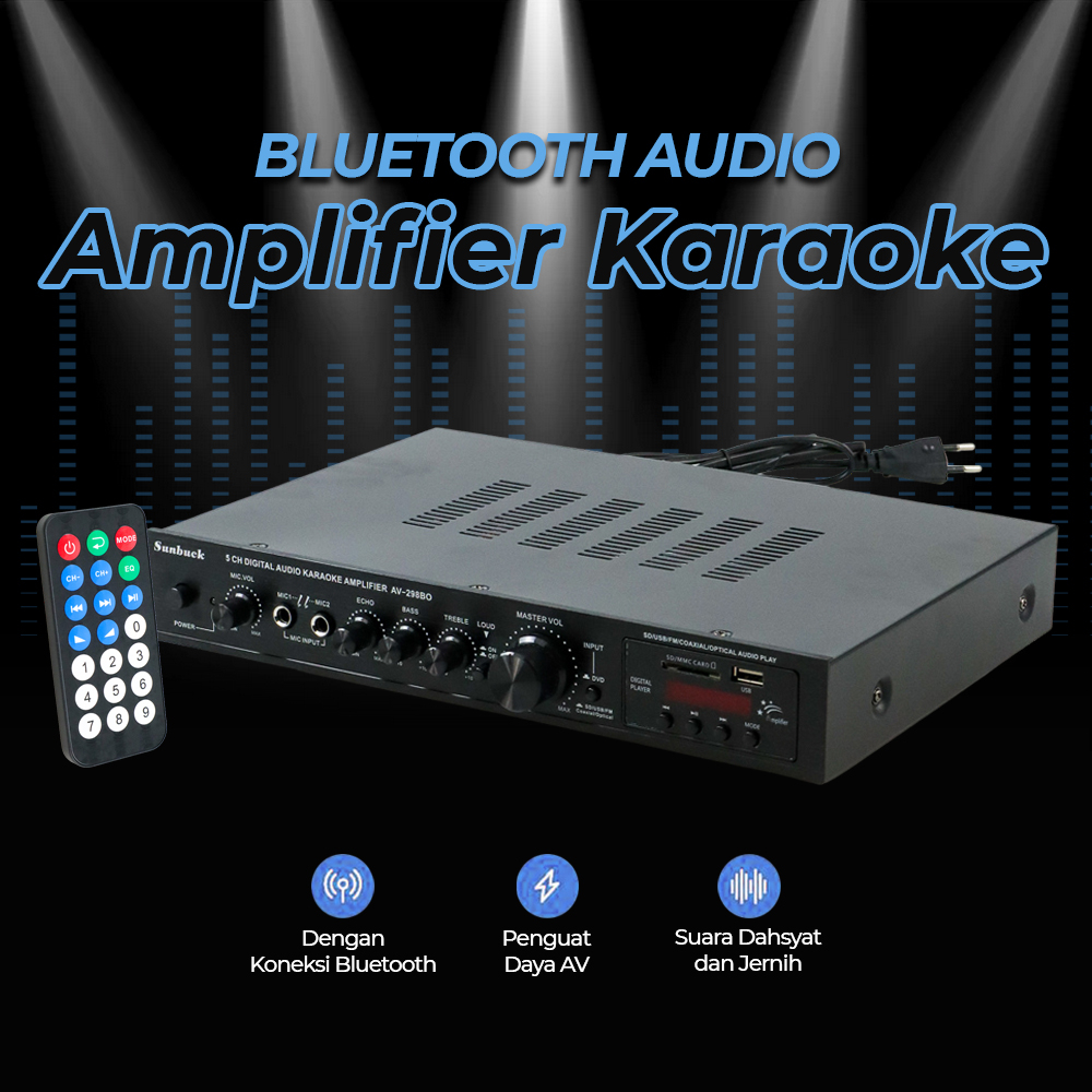 Jual Sunbuck AMPLIFIER SUBWOOFER 2000W Bluetooth Audio Amplifier ...