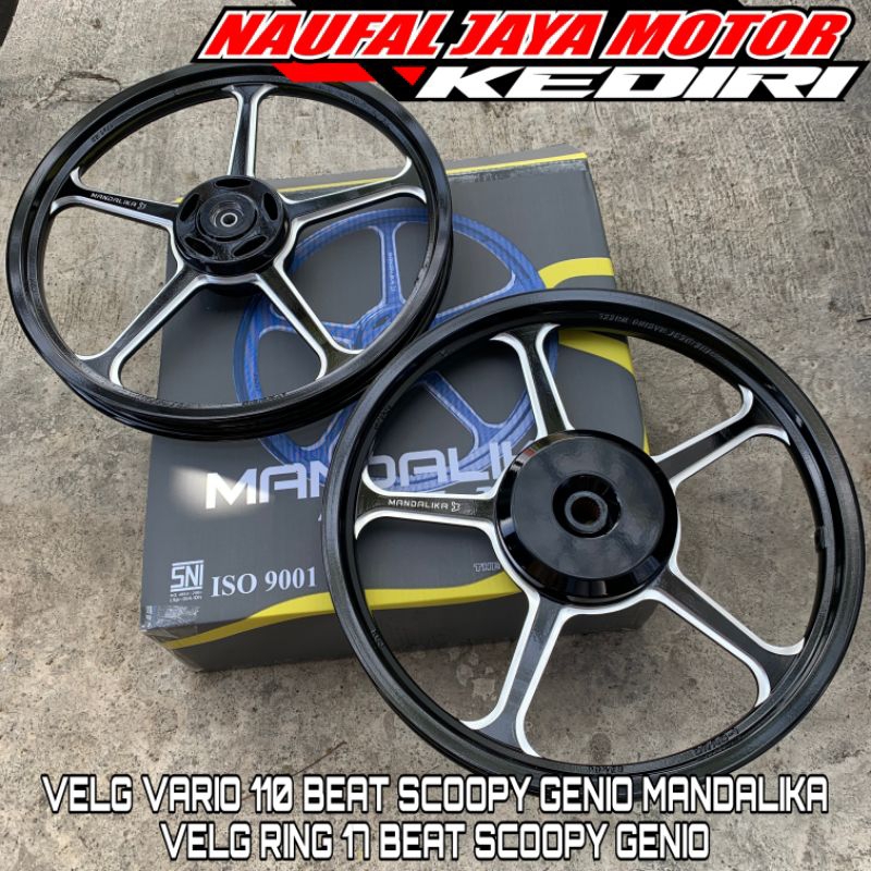 Jual VELG VARIO 110 BEAT SCOOPY GENIO MANDALIKA VELG RING 17 MANDALIKA ...