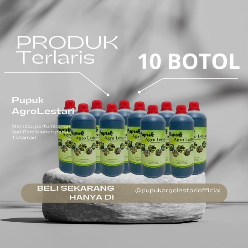 Jual 10 Botol Paket Pupuk Agro Lestari 1Liter - Pupuk Organik Cair Penyubur Buah-buahan,sayur ...