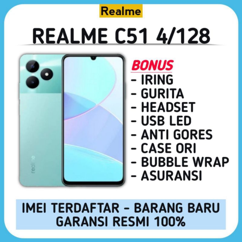 Jual REALME C51 4/128 GB GARANSI RESMI | Shopee Indonesia