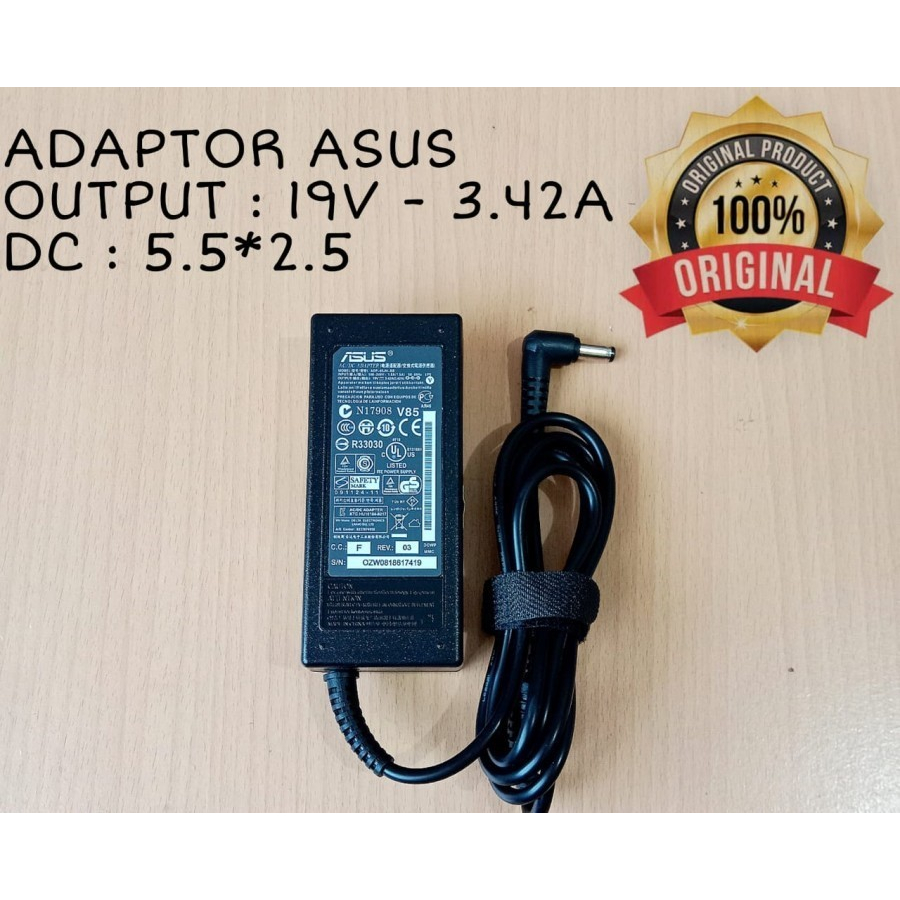 Jual Adaptor laptop ASUS 19 Volt 3.42 Ampere 5.5 X 2.5 mm charger ...