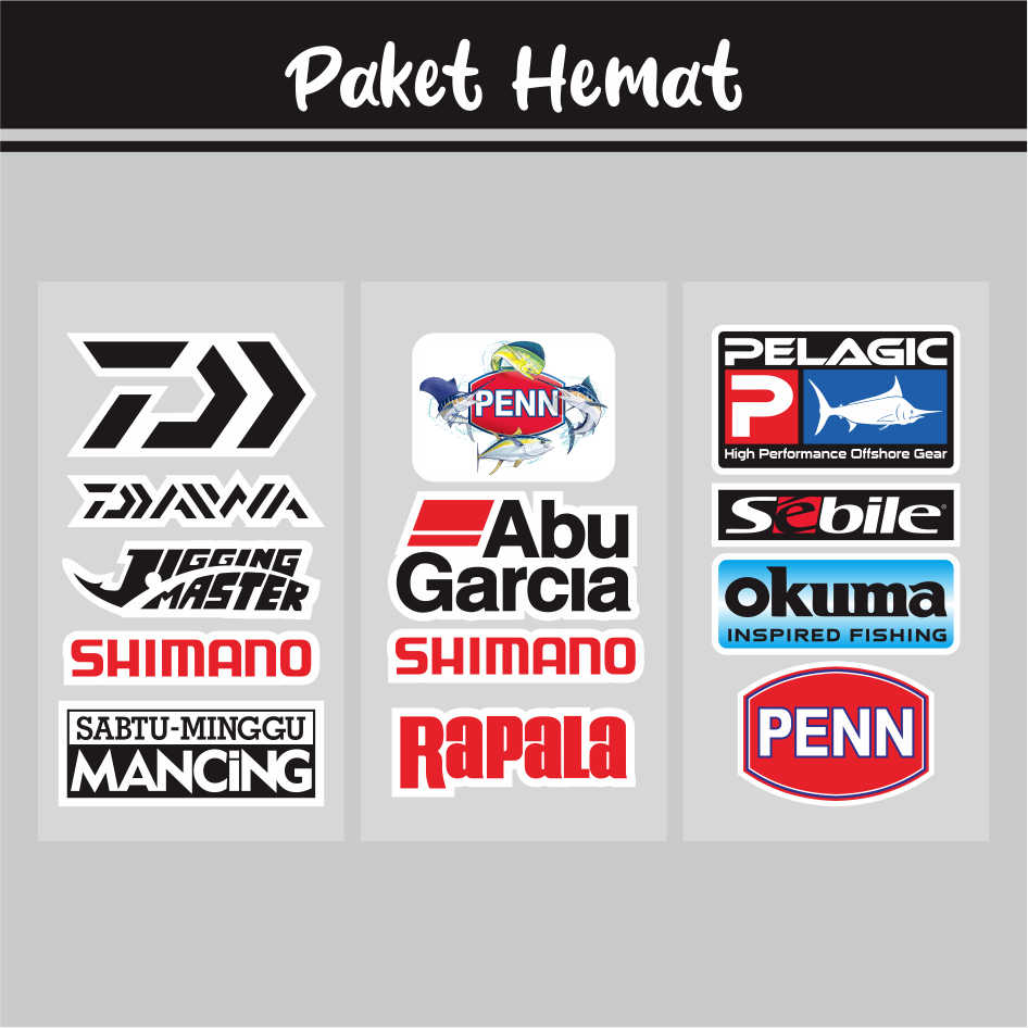 Jual Sticker Mancing #3 Sticker Mancing Mania, Sticker Merk Mancing ...