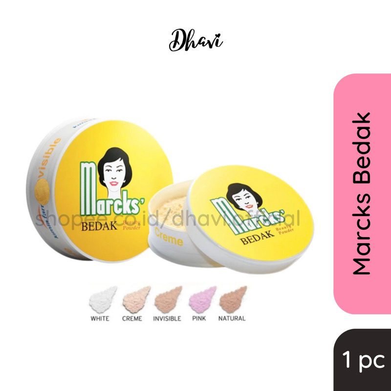 Jual MARCKS Bedak Tabur Active Beauty Powder Classic Creme Putih Rose ...