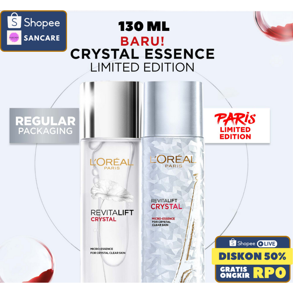 Jual L'OREAL PARIS REVITALIFT CRYSTAL MICRO ESSENCE SERUM WATER SKINCARE 130ml | Shopee Indonesia