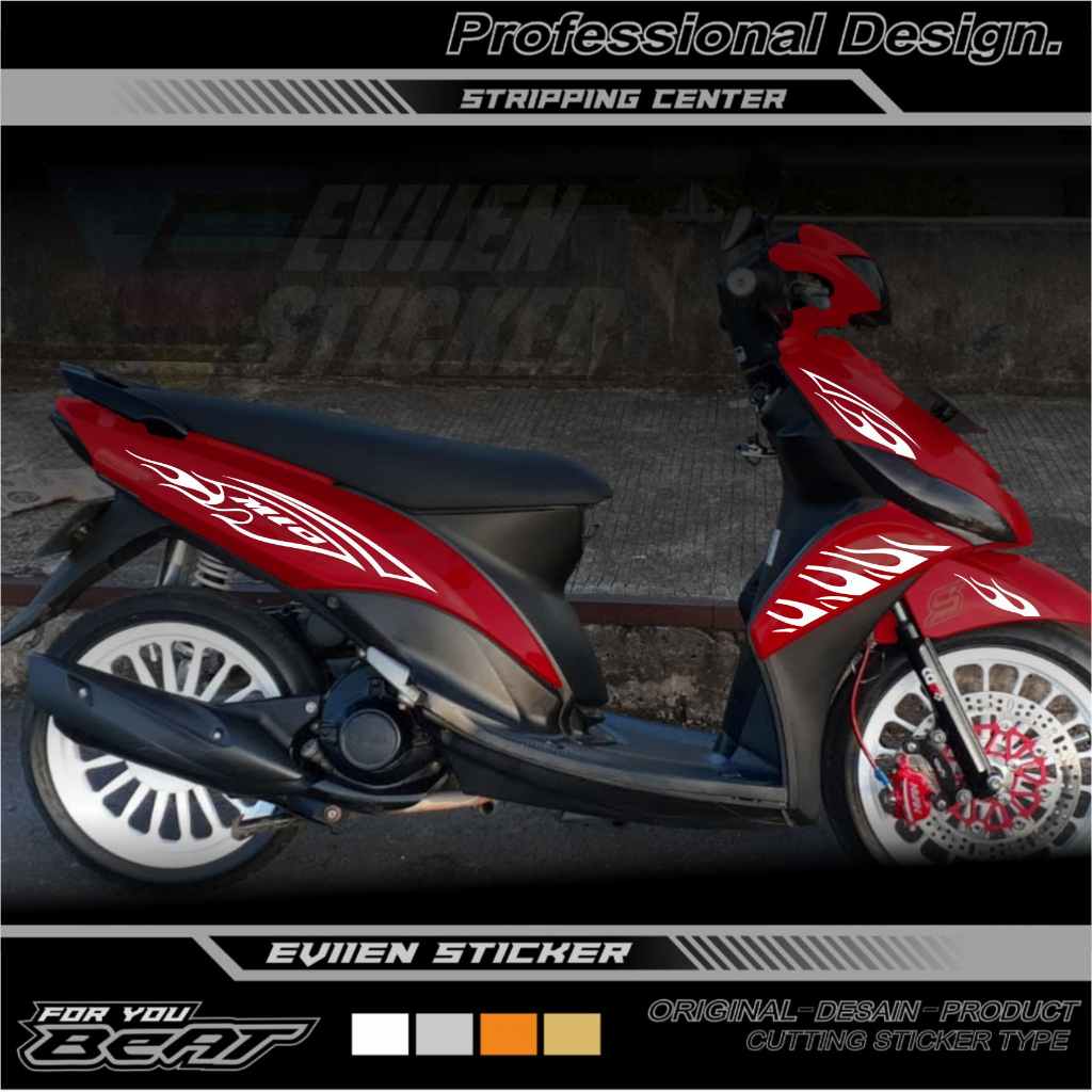 Jual STRIPING API MIO J SIMPEL ELEGANT CUTTING STICKER | Shopee Indonesia