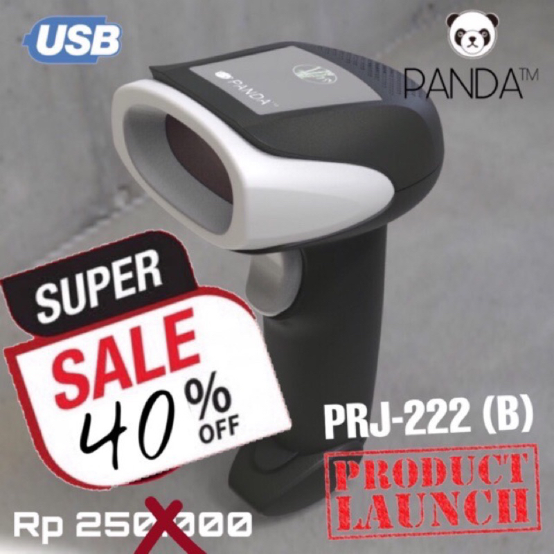 Jual Barcode Scanner Laser tangan 1D panda PRJ-222 (B) USB | Shopee ...