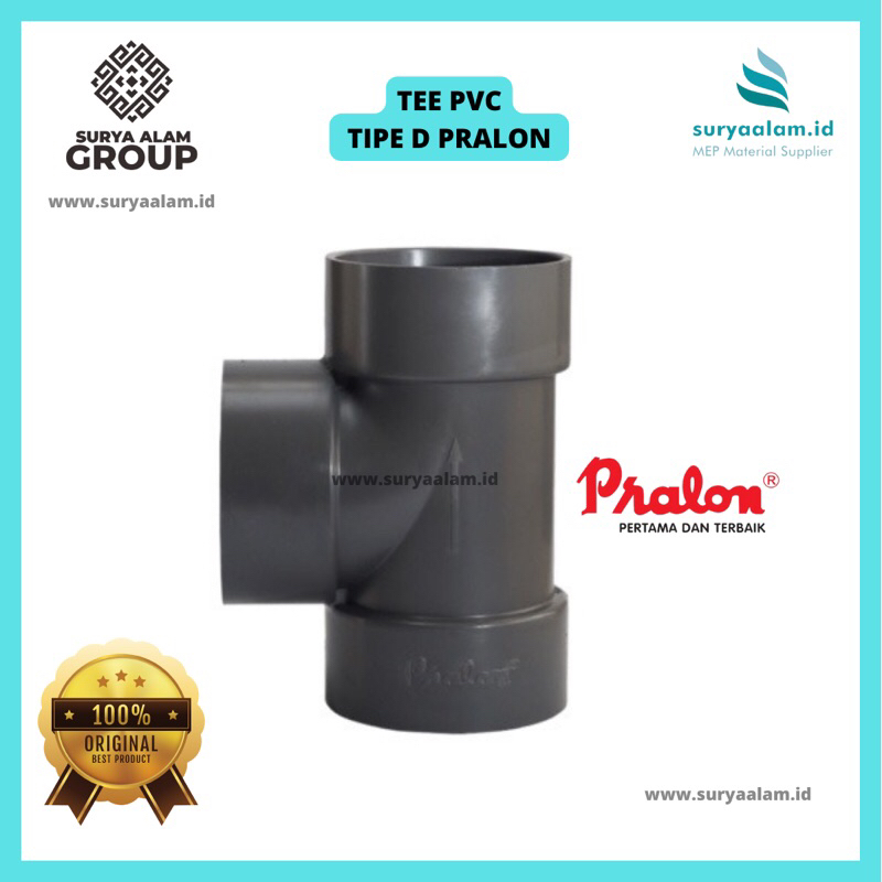 Jual TEE D 3” PRALON | FITTING TEE D 4” PVC "PRALON" | TEE TIPE D 4” X 2” PRALON | SAMBUNGAN ...