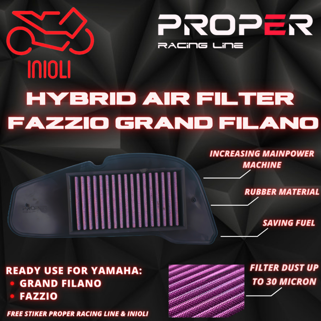 Jual FILTER UDARA PROPER RACING LINE FAZZIO GRAND FILANO HYBRID AIR ...