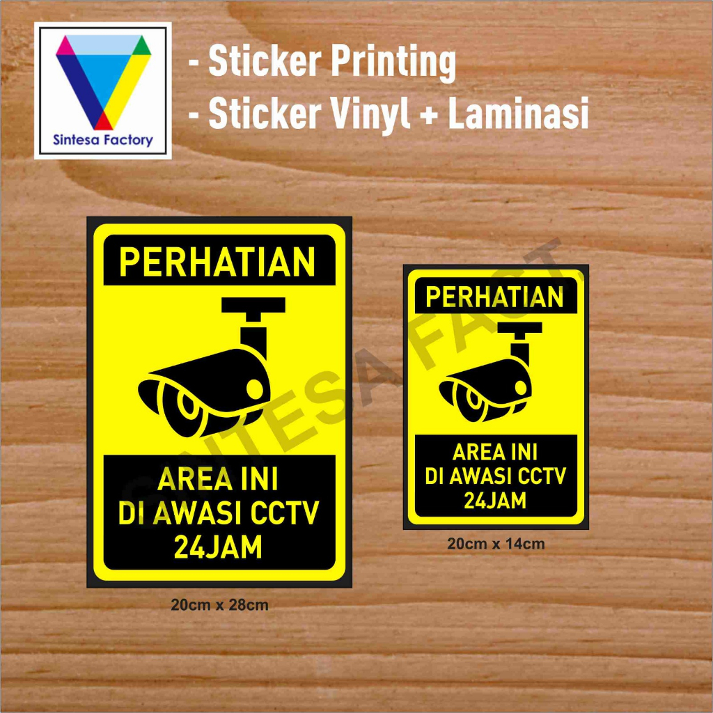 Jual Stiker CCTV Peringatan Stiker Sign Stiker Kantor Rumah R 02 dll ...