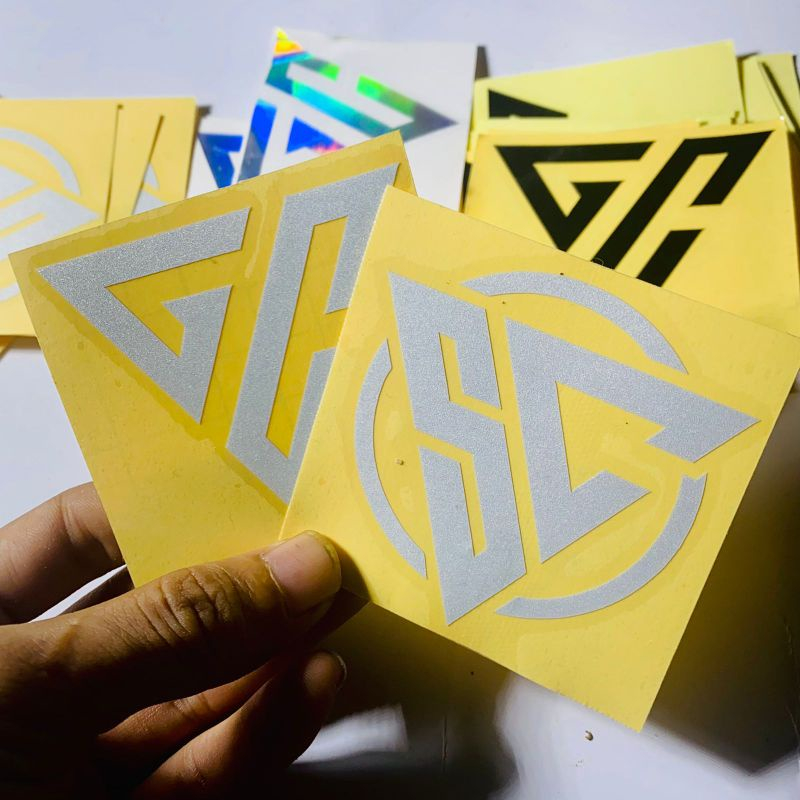 Jual 0682 Sticker logo huruf inisial BISA CUSTOM STIKER LOGO INISIAL ...