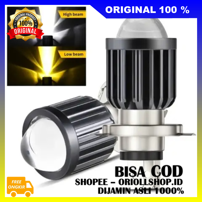 Jual Headlamp H4 Lampu LED Utama Motor H4 Laser Putih Kuning Putih ...