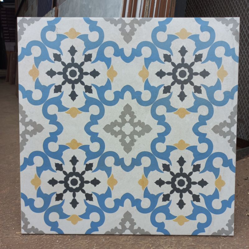Jual KERAMIK LANTAI BATIK VINTAGE MURAH MILAN HARVEST GREY DECOR 40X40 ...