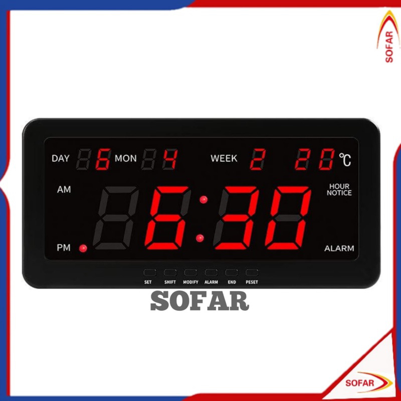 Jual Jam Digital Meja Dan Dinding 1008 /Digital Clock 1008 LED MERAH ...