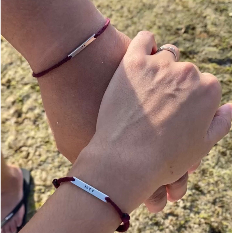 Jual PLAT D & E Gelang custom nama personalised bracelet loliastuff ...