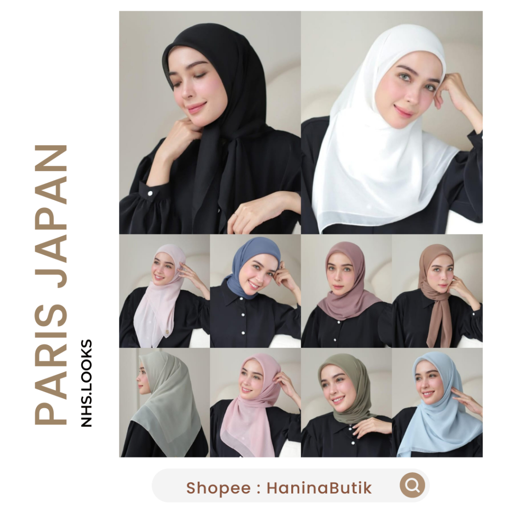 Jual (𝗦𝗜𝗔𝗣 𝗞𝗜𝗥𝗜𝗠) PARIS JAPAN ORIGINAL | HIJAB KERUDUNG PARIS JAPAN PREMIUM by NHS.LOOKS ...