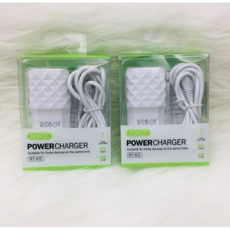 Jual Charger ROBOT RT- K5 / 2.1Ampere Kabel Micro Original Cas Robot ...