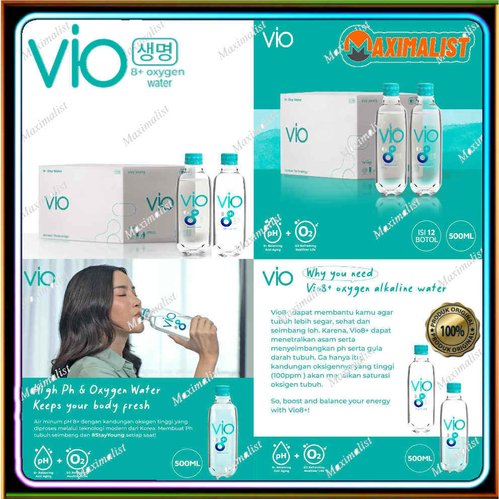 Jual Vio 8+ Oxygen Water 500ml - Air Minum Vio 8+ 500ml (KHUSUS INSTANT / SAMEDAY) - Air Oxygen ...