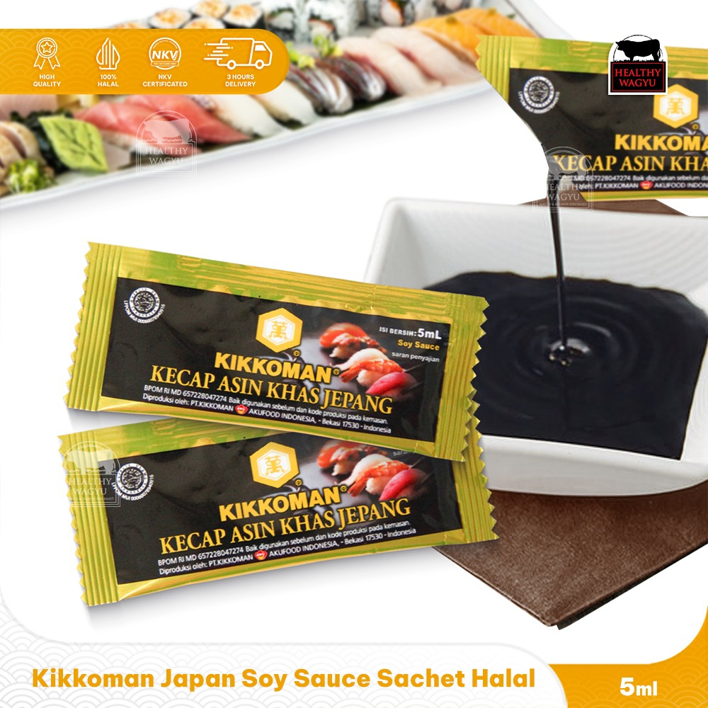 Jual Kikkoman Japanese Soy Sauce Sachet Kecap Asin Jepang Halal Healthy ...