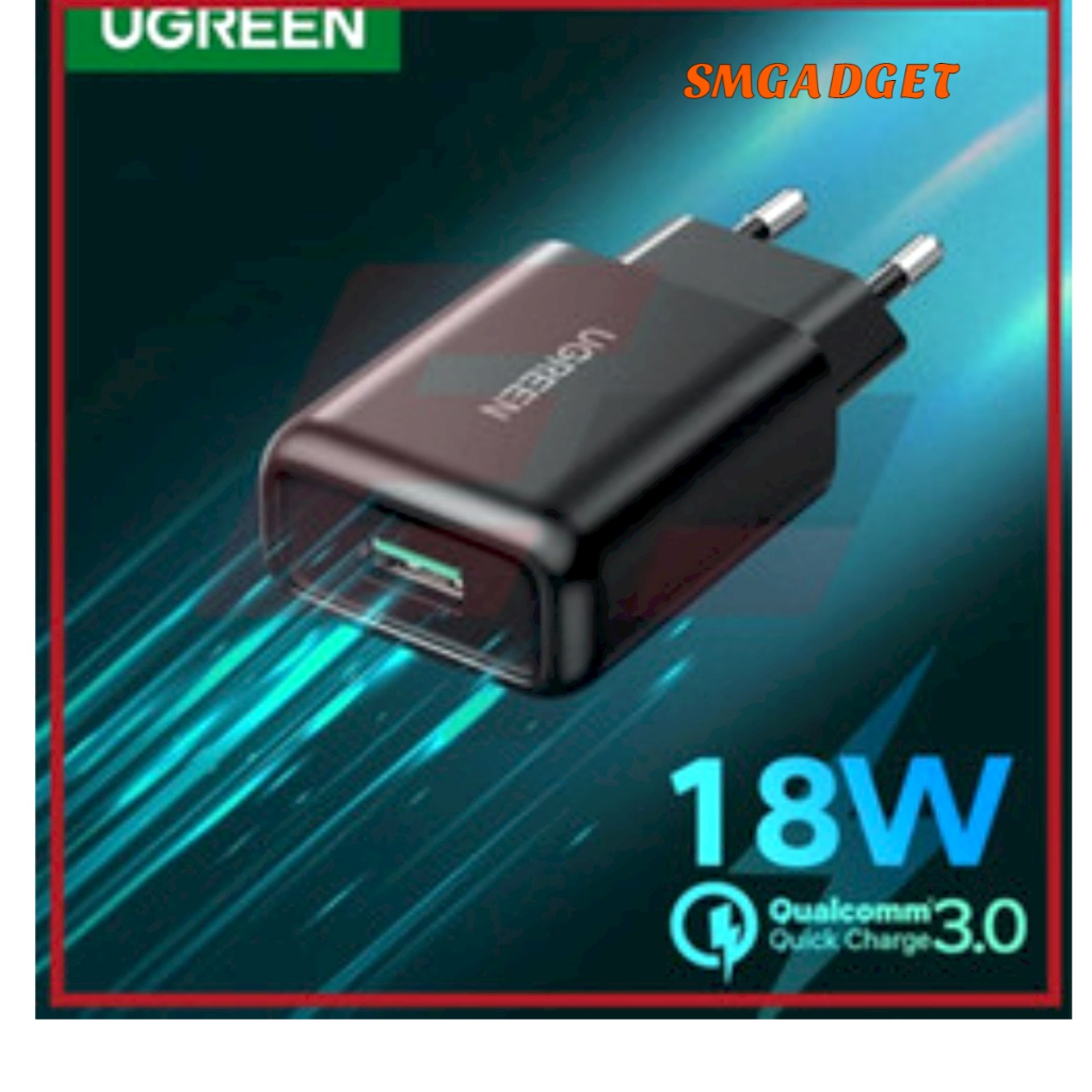 Jual UGREEN 70273 Kepala Charger USB 18W Fast Charging Quick Charge 3.0 ...