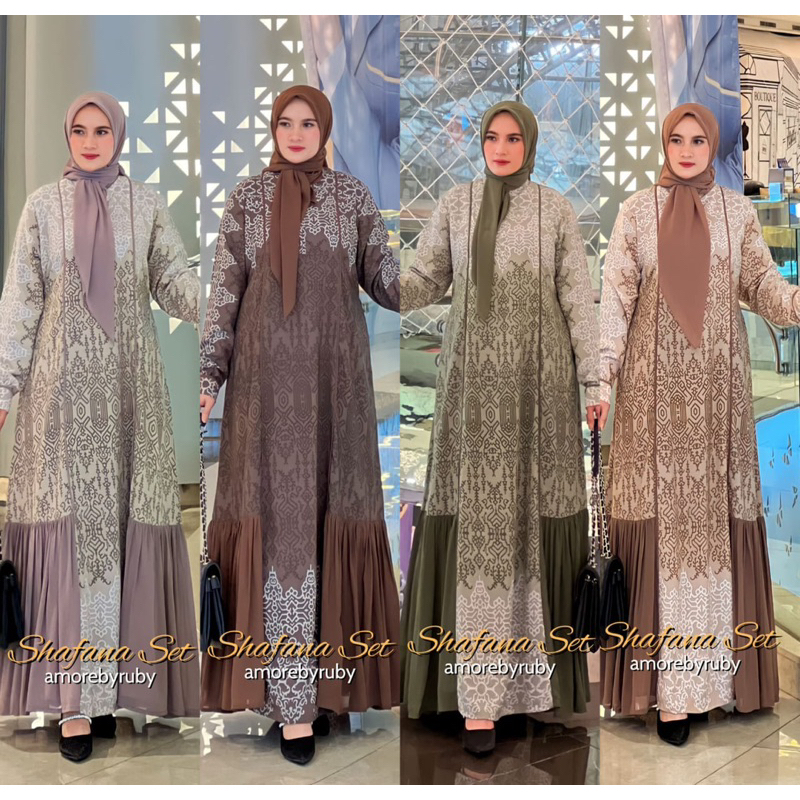 Jual SHAFANA DRESS AMORE BY RUBY GAMIS LIPIT MOTIF BATIK BUSUI FRIENDLY ...