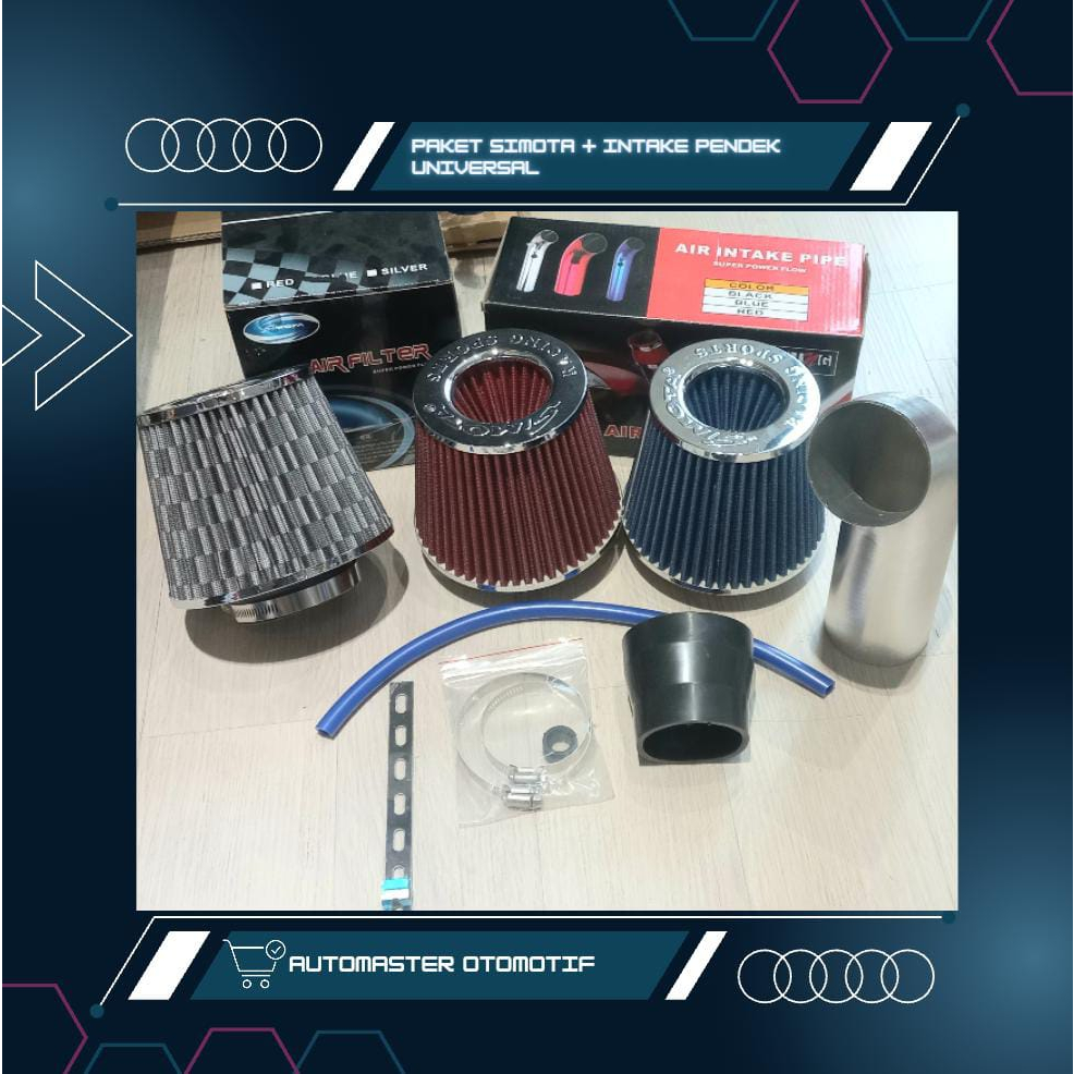 Jual PAKET Pipa Intake Pendek + Simota Open Filter Mobil Universal ...