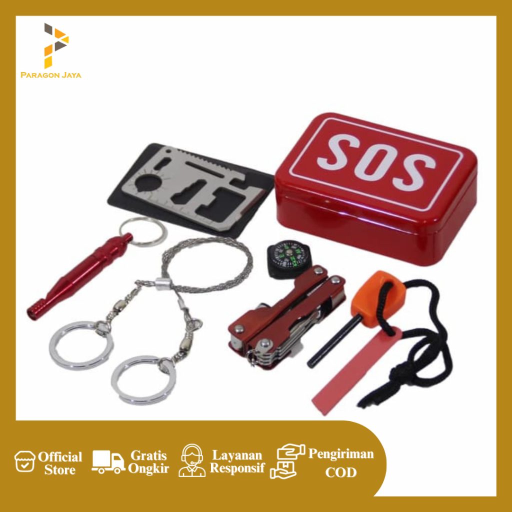 Jual SOS Tool Kit P3K Emergency Onboard Outdoor Survival Kit Kemping ...