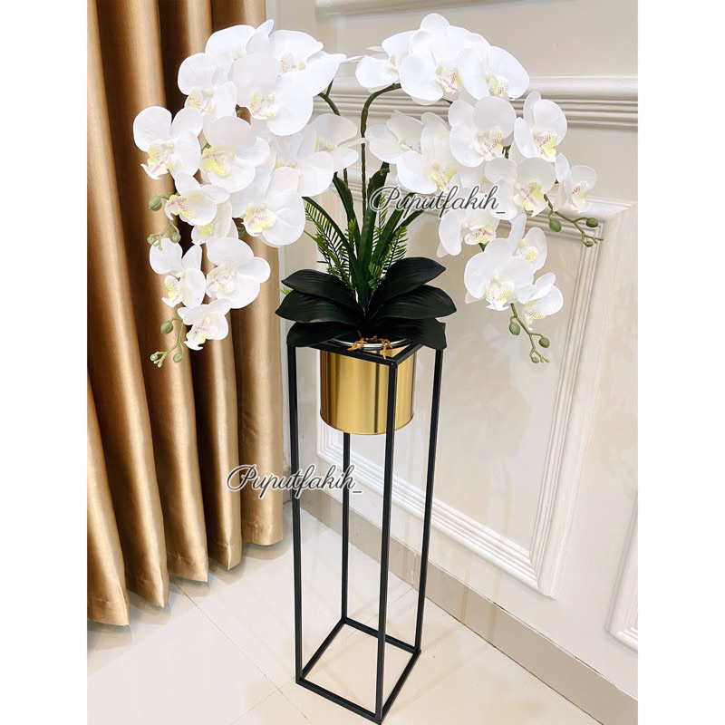 Jual Bunga Anggrek latex teball sudah rangkai dengan pot pelastik ...