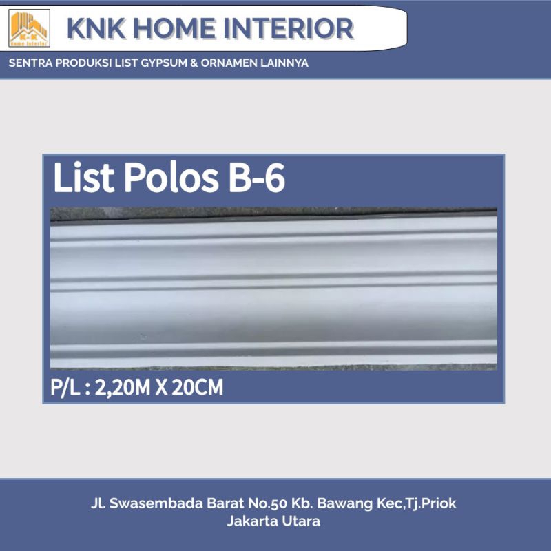 Jual List Gypsum 8cm, 10cm, 12cm, 15cm, 17cm, & 20cm / Lis Gypsum Polos S KIKI .B / List Plafon ...