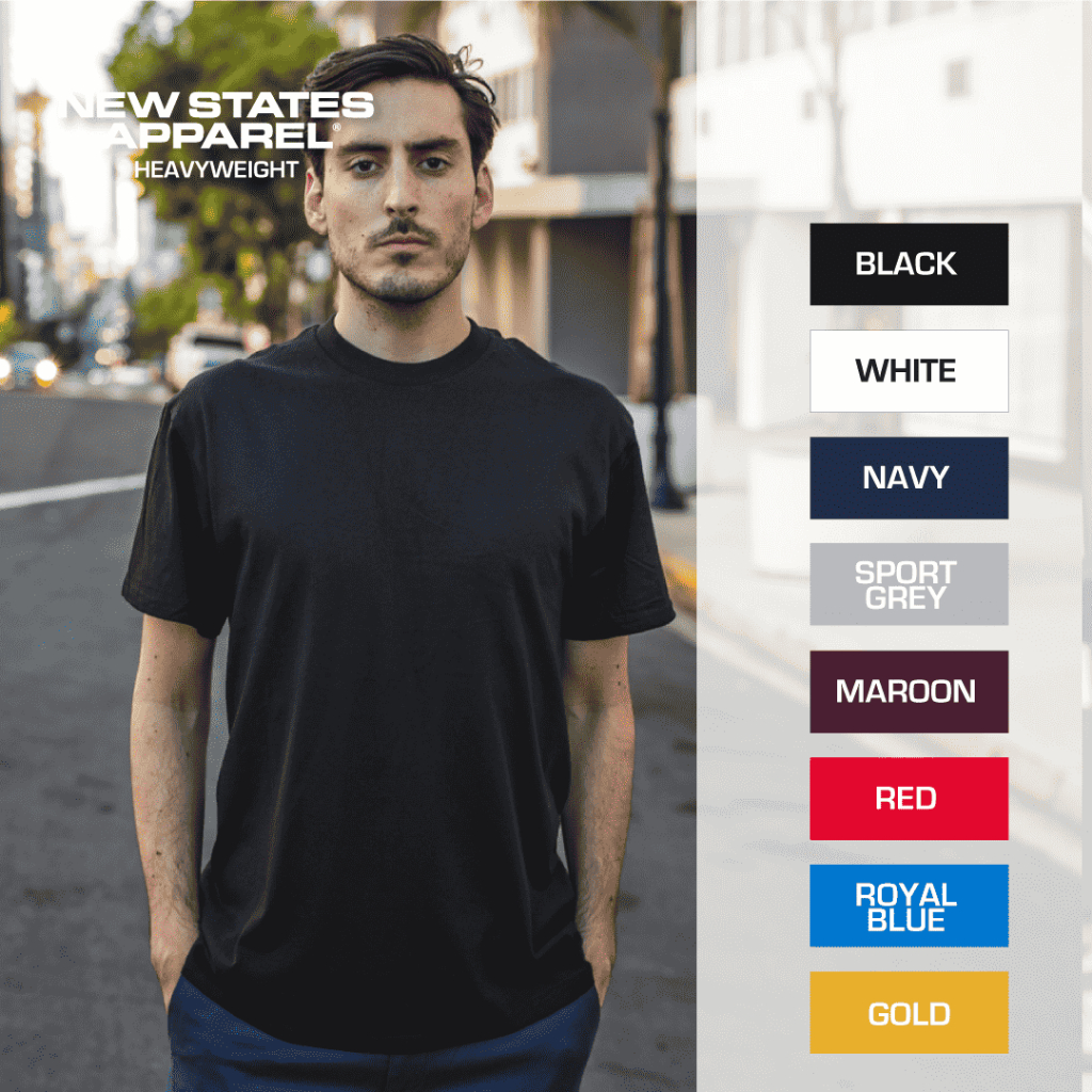 Jual Kaos Polos New States Apparel 5400 Heavyweight Cotton Combed 20s ...