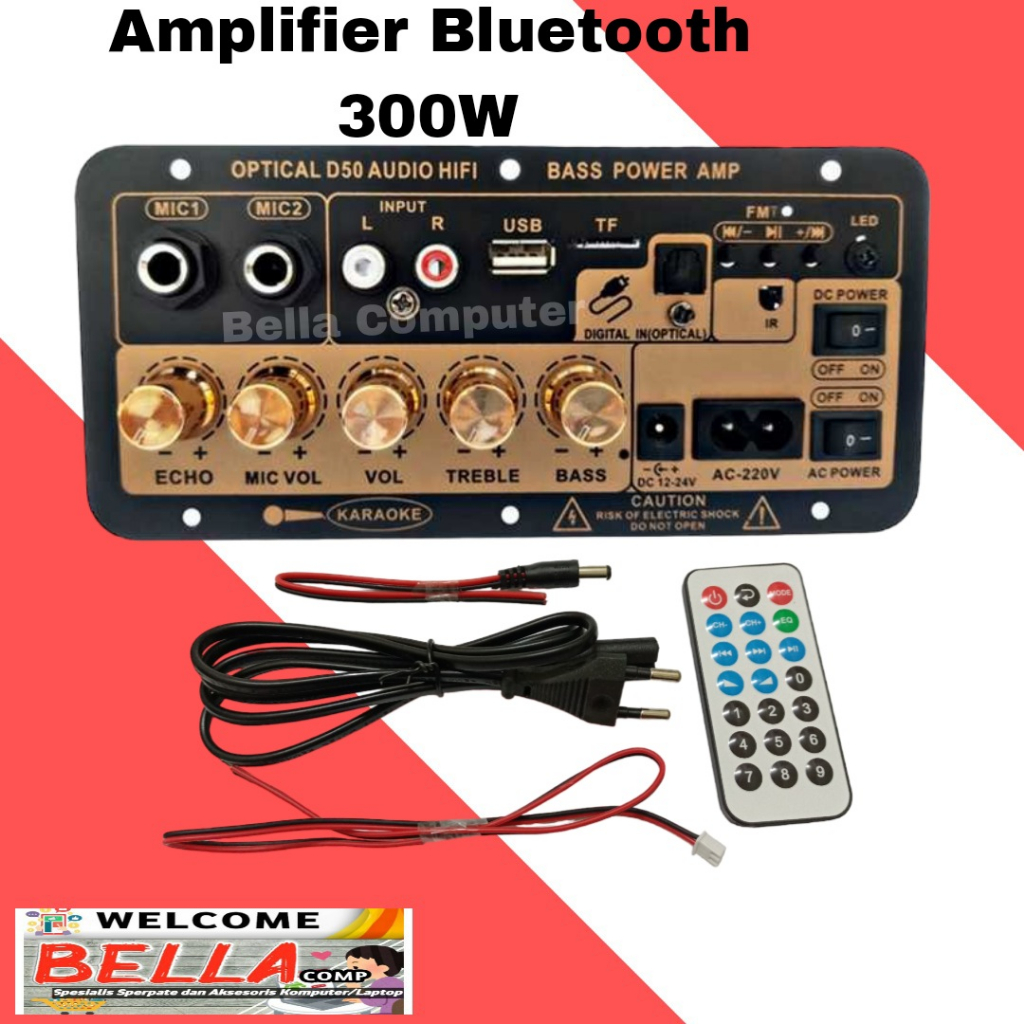 Jual TaffSTUDIO Amplifier Board Audio Bluetooth USB FM Subwoofer DIY ...