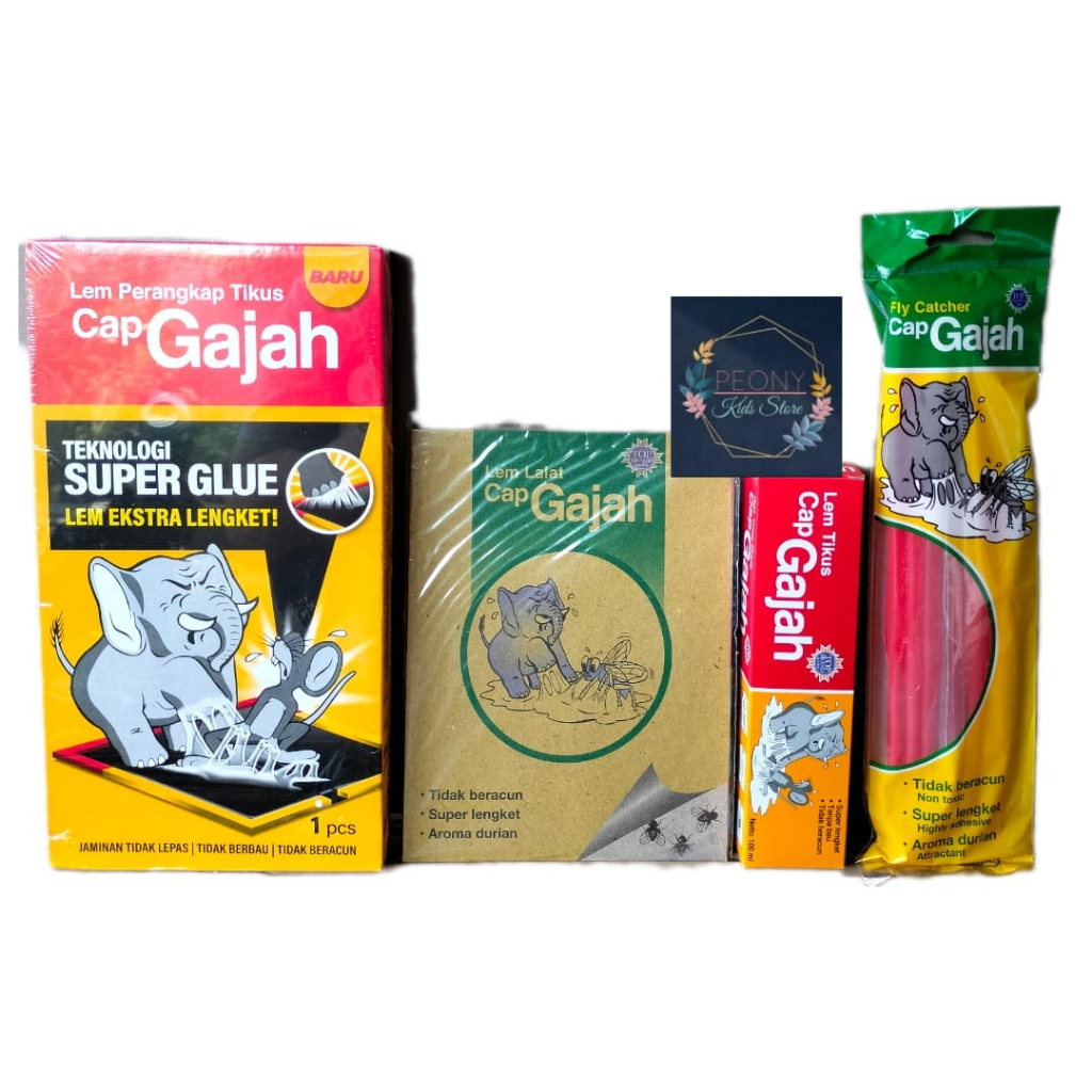 Jual LEM CAP GAJAH/PERANGKAP TIKUS EXTRA STRONG GLUE /lem lalat stick ...