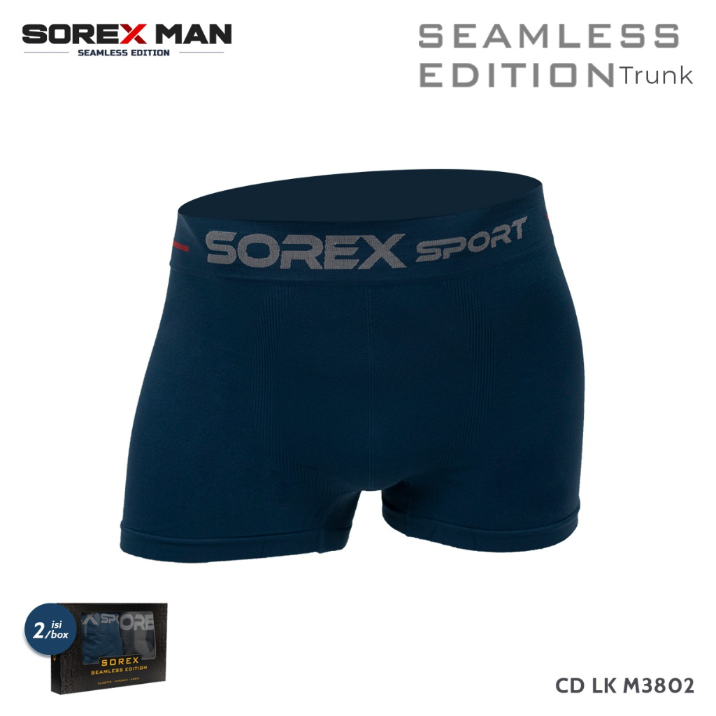 Jual Isi 2 Pcs - Sorex Man CD Boxer LK 3802 Seamless Edition | Shopee ...