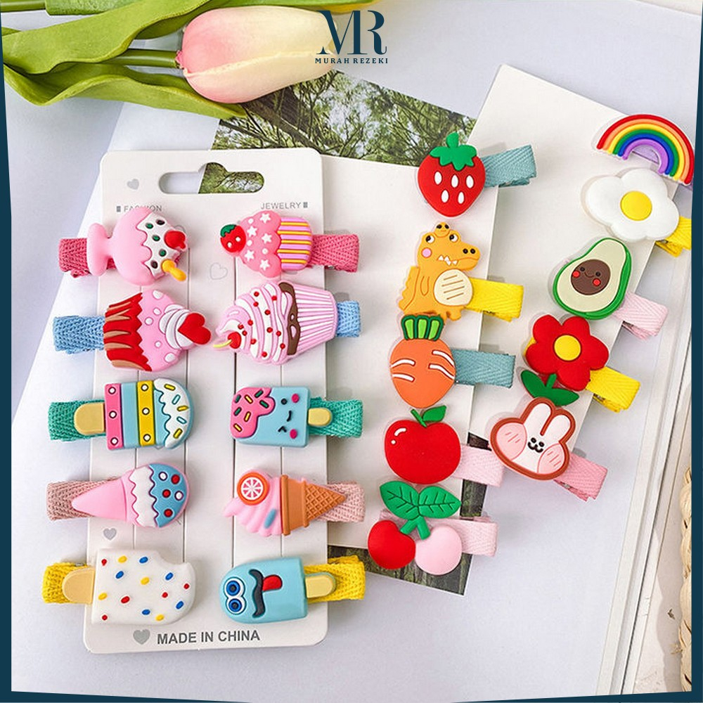 Jual Jepit Rambut Anak 10IN1 Motif Karakter Lucu Hair Clip Set Jepitan Aksesoris Rambut Anak ...