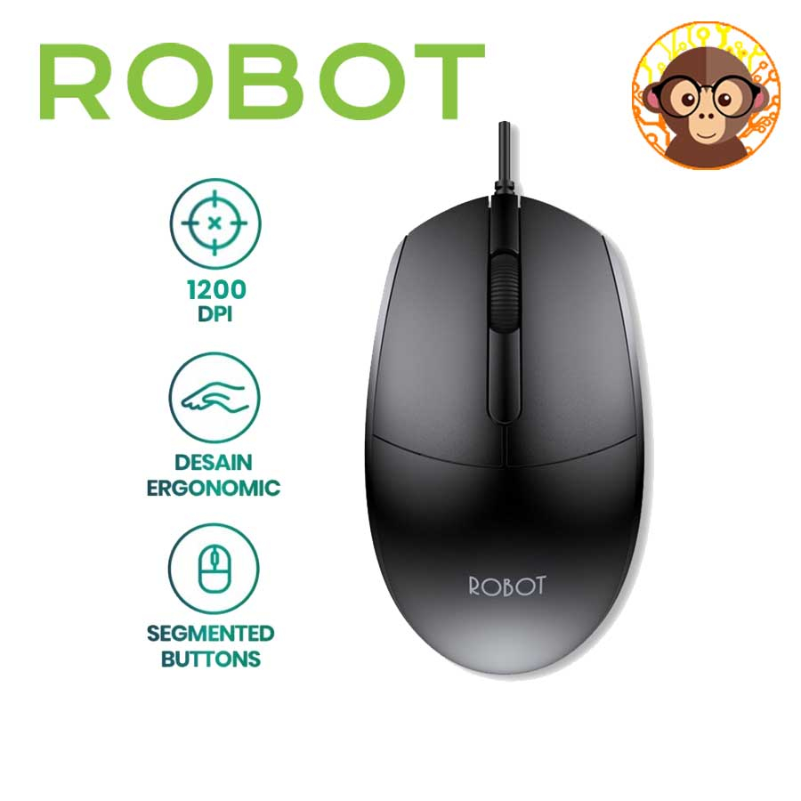 Jual Mouse Kabel USB Robot Wired M102 1200DPI Original Ori 100% | Shopee Indonesia